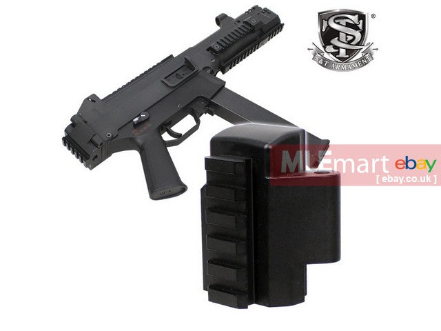 S&T UMP AEG Rail Stock Adapter (Black) (STAR22BK) | MLEmart.com