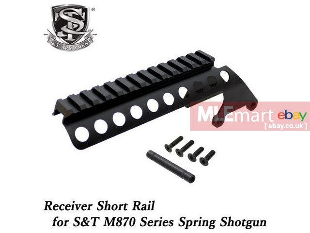 S&T M870 Shotgun Receiver Short Top Rail BK | MLEmart.com