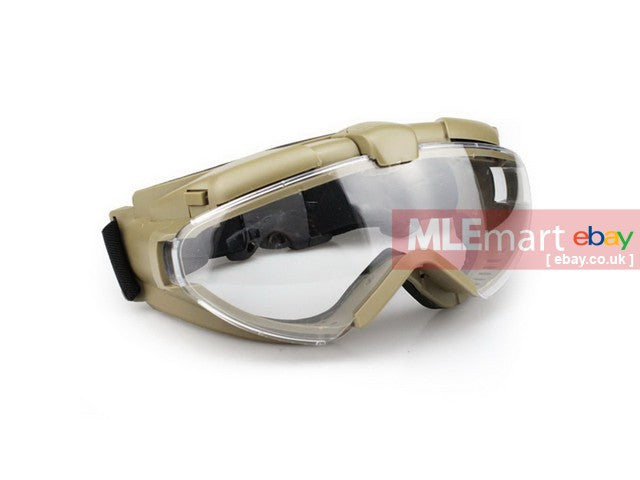 UFC Wide Goggles With Electric Fan TAN | MLEmart.com