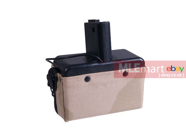 MAG 2800rd Cartridge Pouch Drum Magazine for M4/M16 AEG (Desert Tan ...