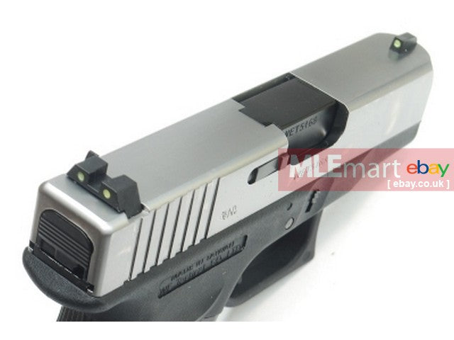 WE Metal Slide G26 GBB Pistol Full Auto Ver. (Silver) Type A | MLEmart.com