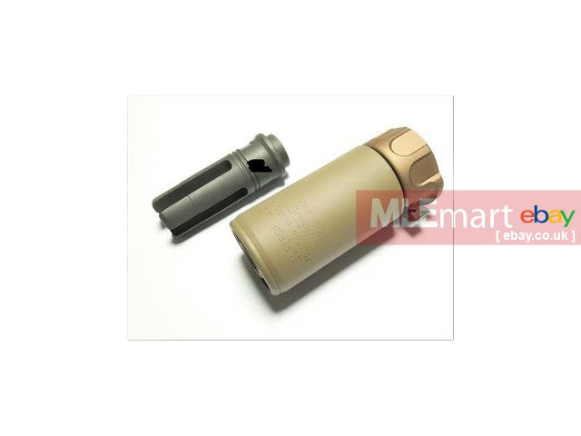 Airsoft Artisan SF Style Silencer w/ 4-prong Steel Flash Hider 14mm CCW ...