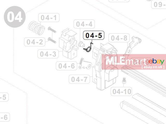 VFC MP7 GBB Retractable Stock Latch Spring ( 04-5 ) | MLEmart.com