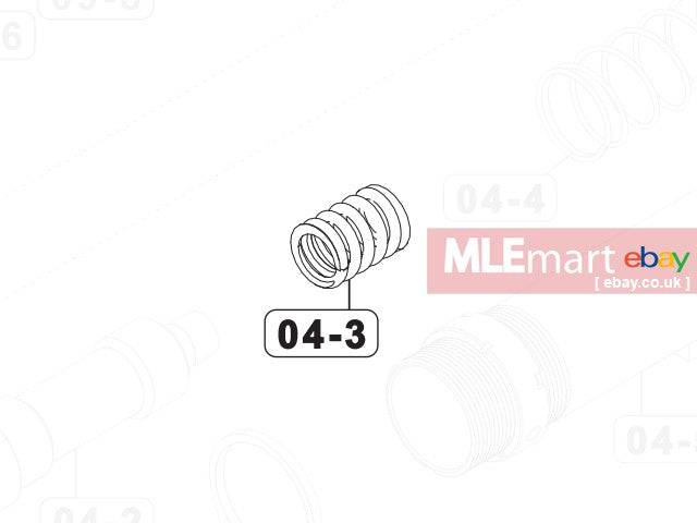 VFC MP5K/ M4/ VR-16/ HK416C/ HK417 GBB Secondary Buffer Spring ...